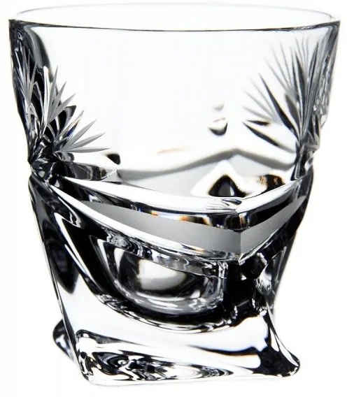 Onte Crystal Bohemia Crystal ručně broušené sklenice na destiláty Quadro Mašle 55 ml 6KS