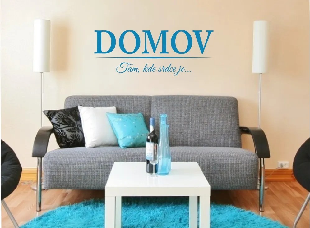 Samolepky na zeď - Domov Barva: Hnědá světlá, Velikost: 60x23 cm