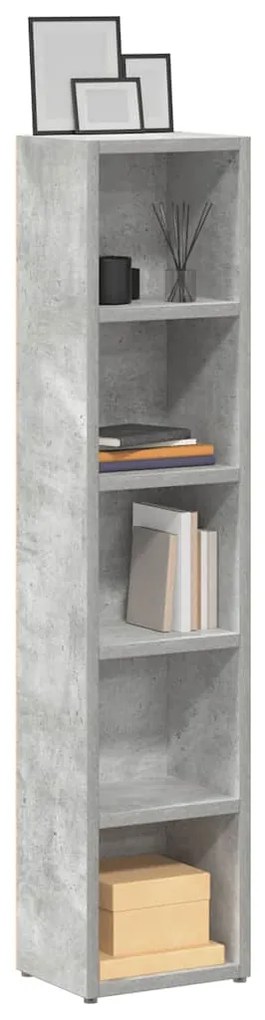 Skříňky na CD 2 ks betonově šedé 21 x 16 x 93,5 cm dřevotříska