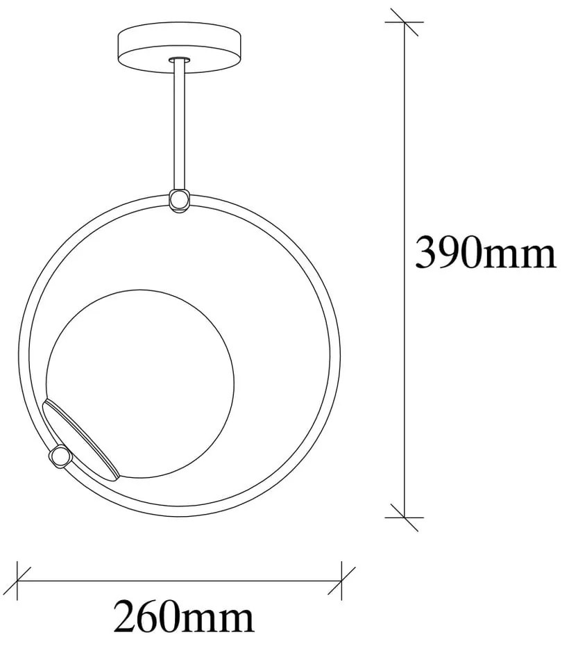 Černé závěsné svítidlo se skleněným stínidlem Chandelier – Opviq lights