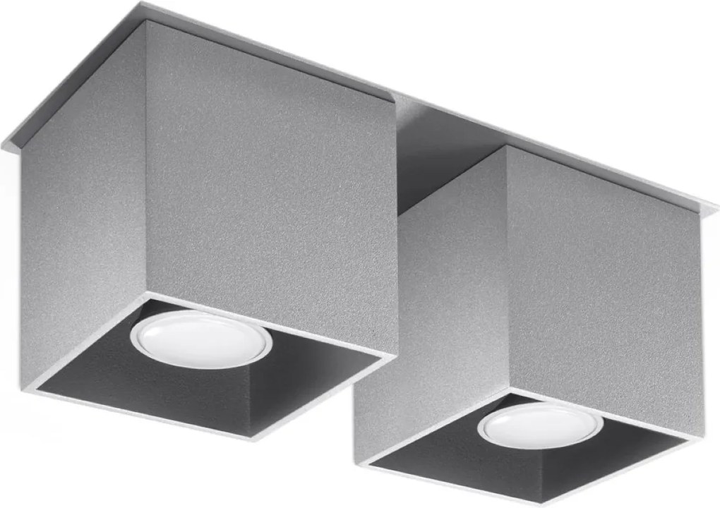 Sollux Lighting Stropní svítidlo QUAD 2 šedé