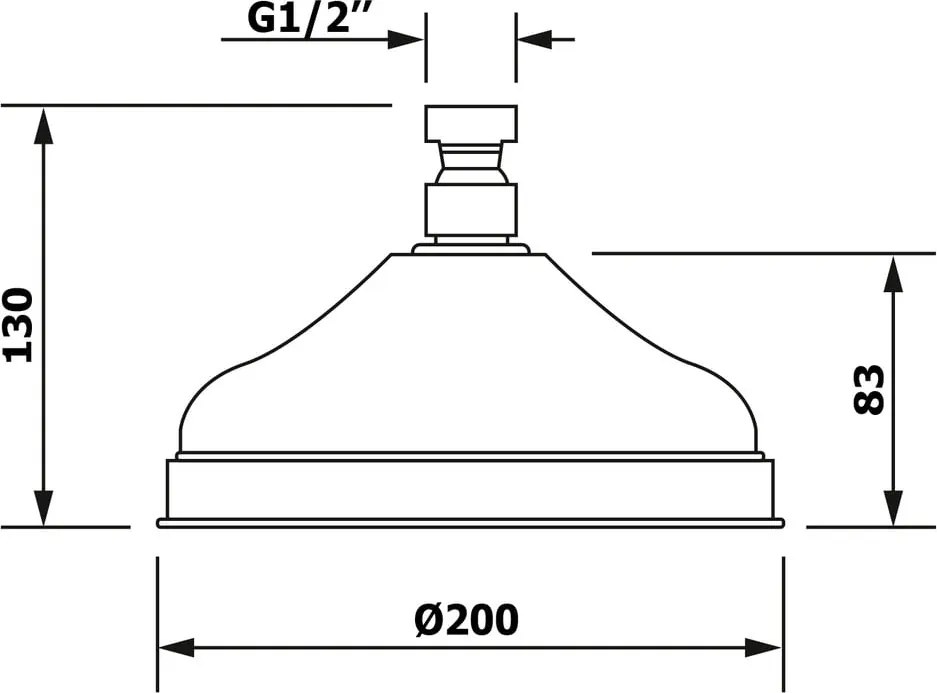 Mosazná hlavová sprcha v matně stříbrné barvě ø 20 cm Antea – Sapho