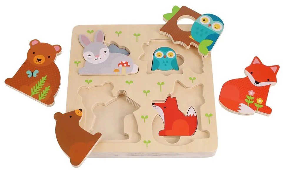 Petit Collage Dřevěné Reveal Puzzle Jsi moje miminko