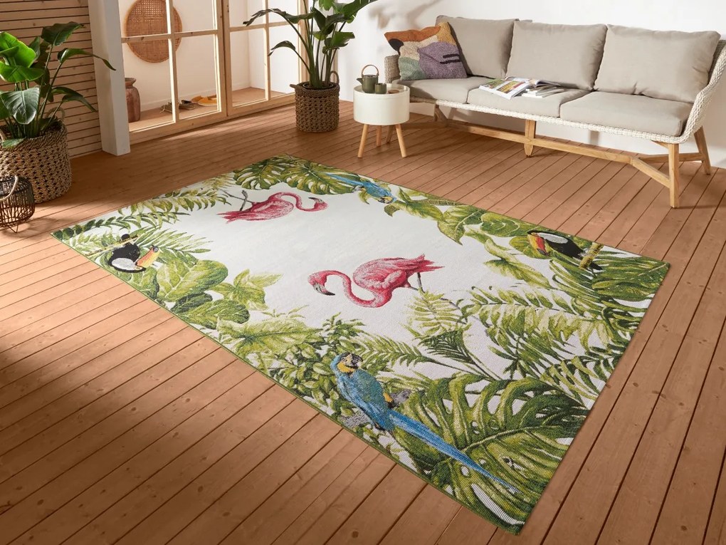 Hanse Home Collection koberce Kusový koberec Flair 105616 Tropical Birds Multicolored – na ven i na doma - 160x235 cm