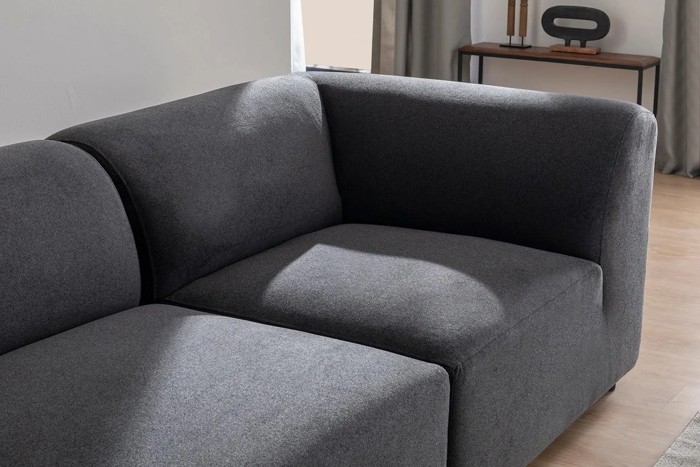 Hanah Home Rohová pohovka ALPHA antracitová levá