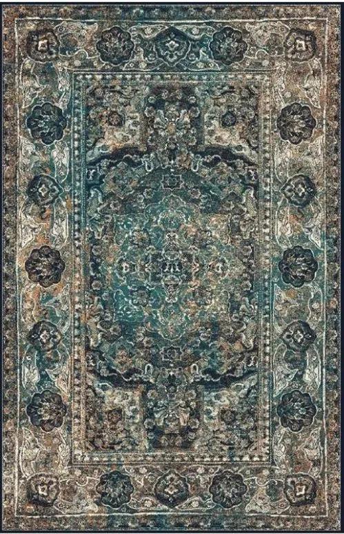 Kusový koberec vlněný Agnella Agnus Morton Klasický béžový hnědý zelený Rozměr: 230x340 cm
