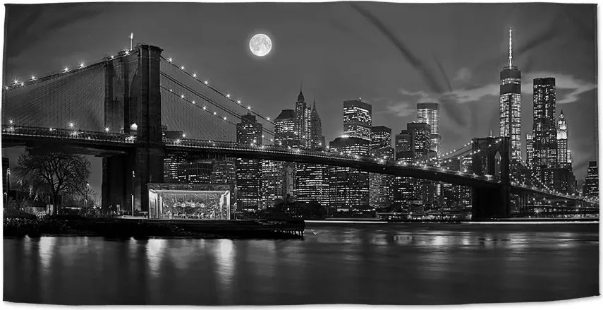 Sablio Ručník Noční New York 2 - 30x50 cm