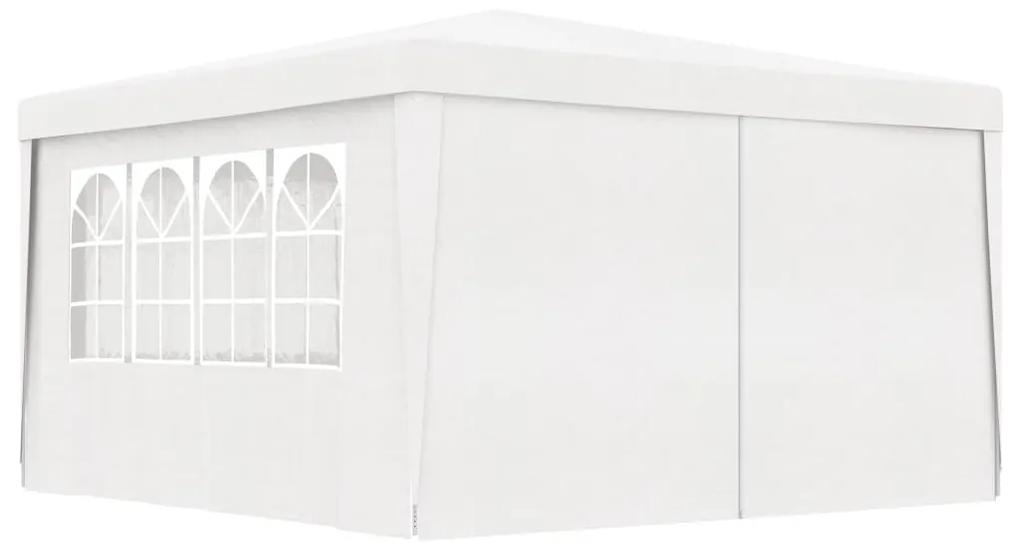 vidaXL Profesionální party stan s bočnicemi 4 x 4 m bílý 90 g/m²