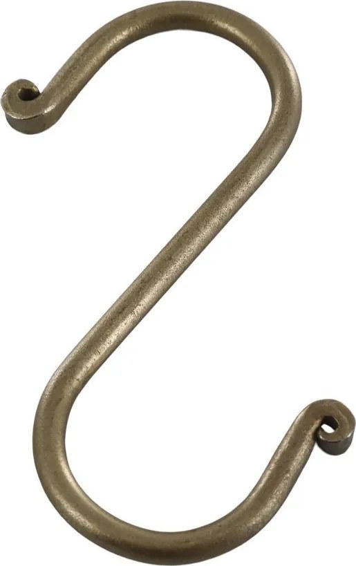 Mosazný antik závěsný háček Terrié L - 5*11 cm