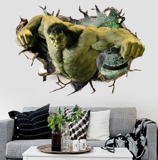 Živá Zeď Samolepka na zeď Rozzlobený Hulk z Avengers