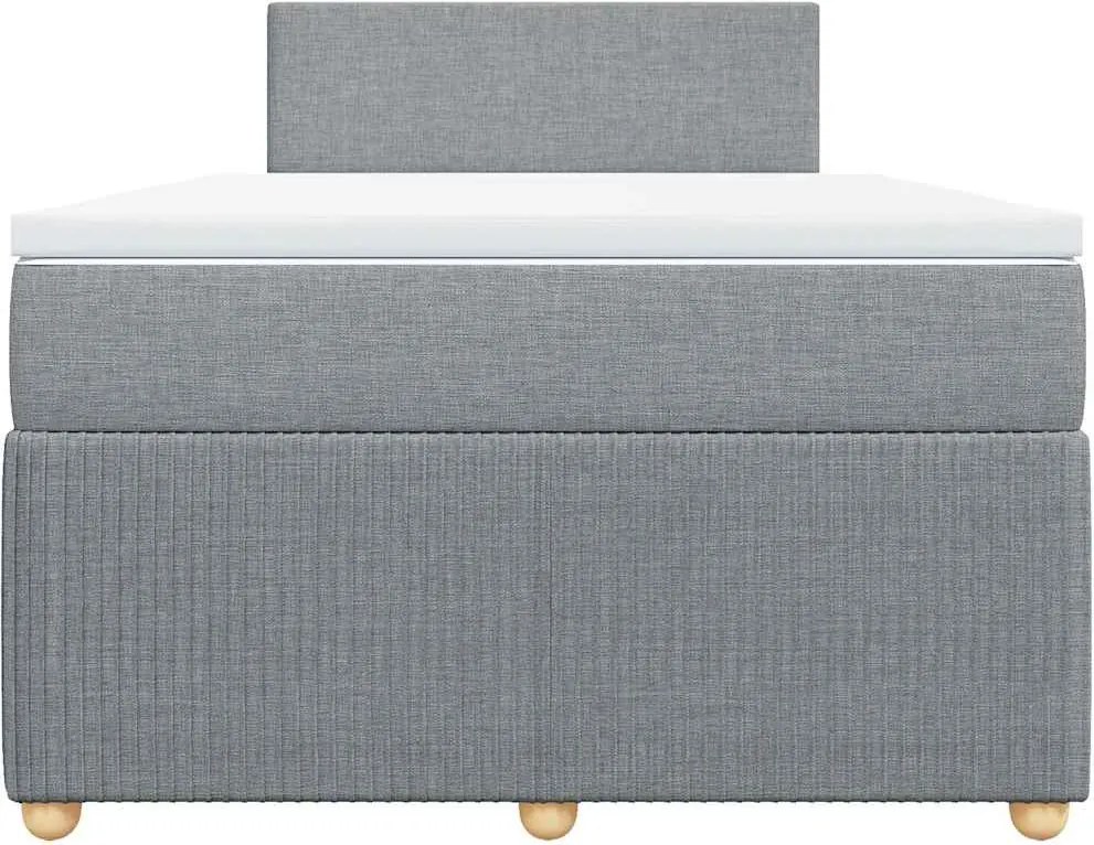 Box spring postel s matrací světle šedá 120 x 200 cm textil 3287416