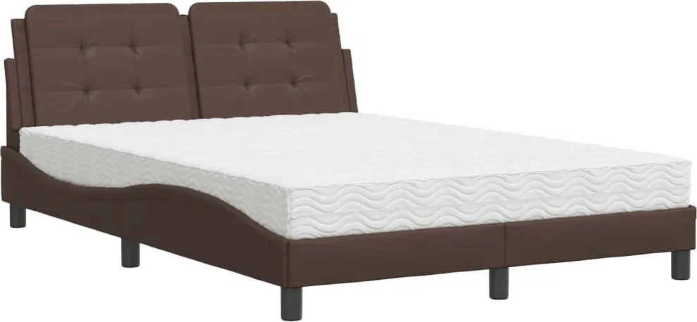 Rám postele bez matrace Zadar hnědá 120 x 200 cm umělá kůže 3208854