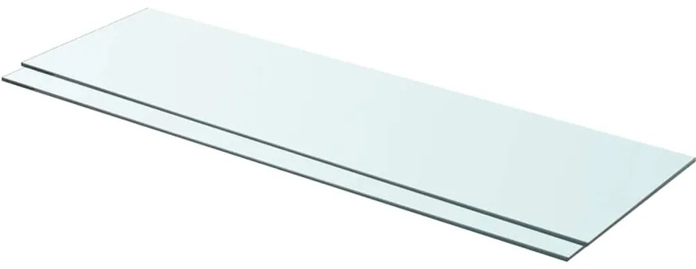 Policové desky 2 ks sklo čiré 90 x 25 cm 3051580