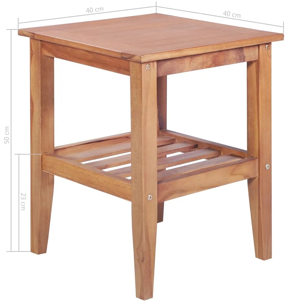vidaXL Konferenční stolek 40 x 40 x 50 cm čtvercový masivní teak