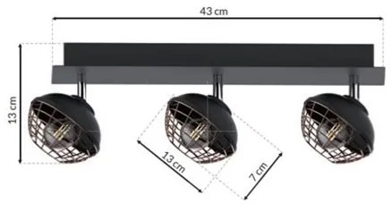Bodové svítidlo LOGAN 3xE14/40W/230V