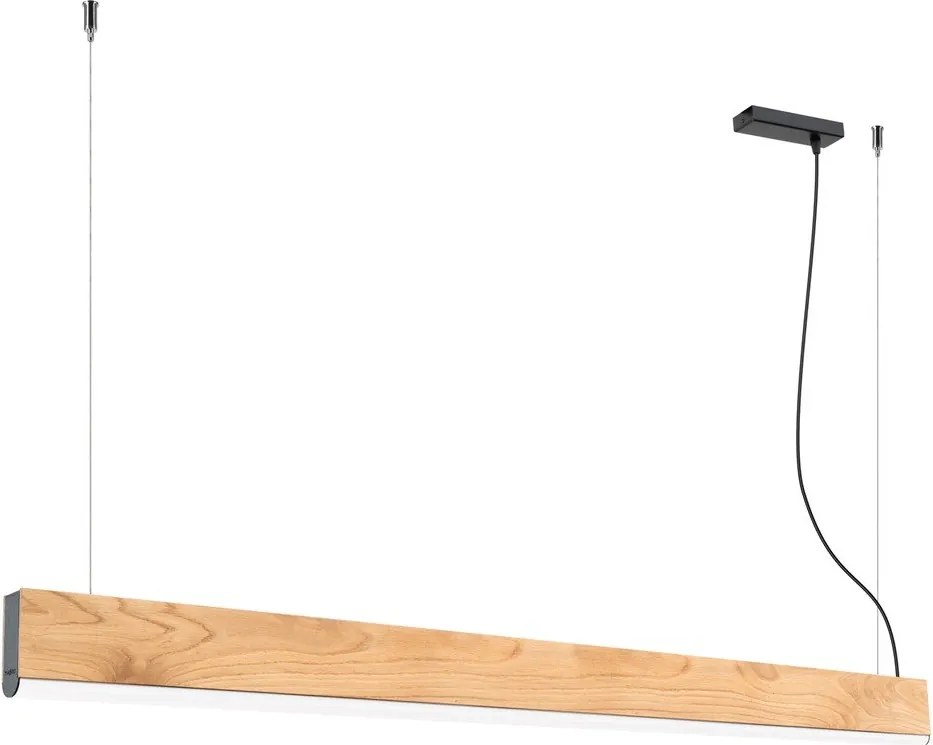 LED závěsné svítidlo z masivního dřeva v přírodní barvě LYKKE – Thoro