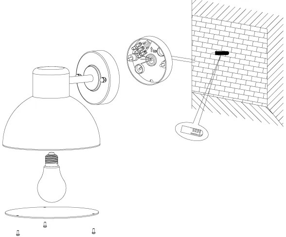 Eglo 96207 - Venkovní nástěnné svítidlo ENTRIMO 1xE27/60W IP44