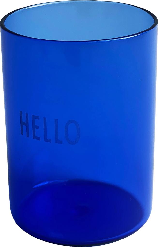 Skleněný pohár Favourite HELLO kobaltový