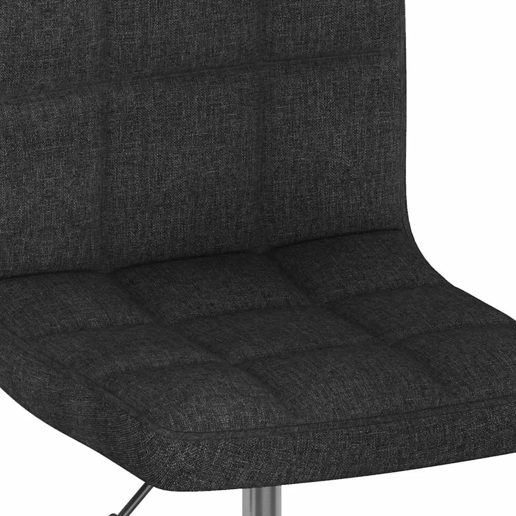 Otočné jídelní židle 6 ks černé textil 3087464