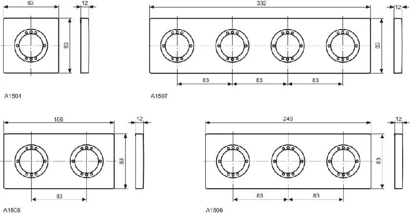 Ideal Standard Archimodule - Krycí 4-otvorová rozeta 100 x 349 mm, chrom A963735AA