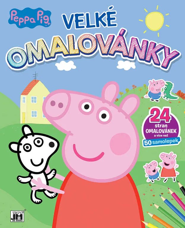 JIRI MODELS Omalovánky velké se samolepkami Peppa Pig 9