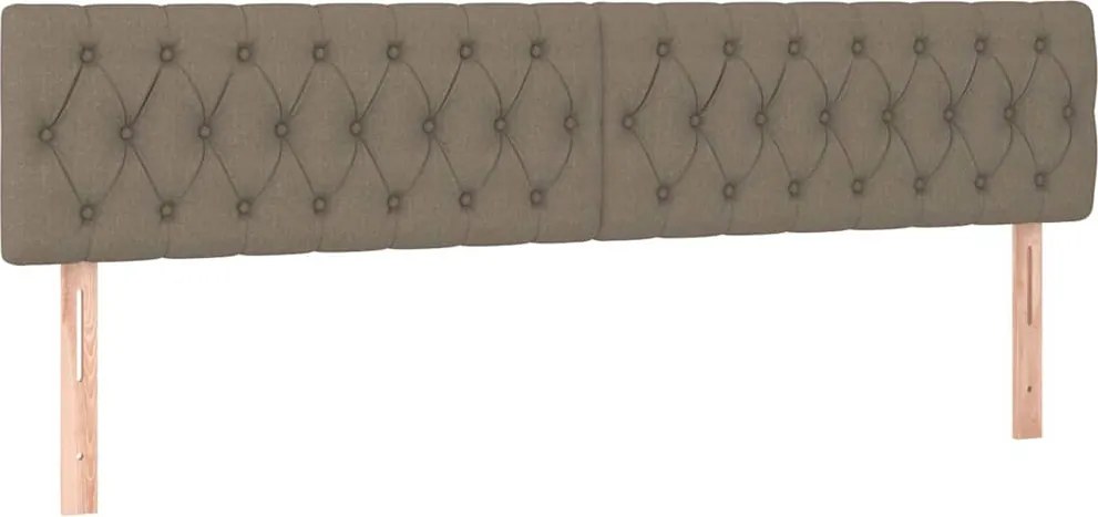 Box spring postel s matrací a LED taupe 200x200 cm textil 3133425