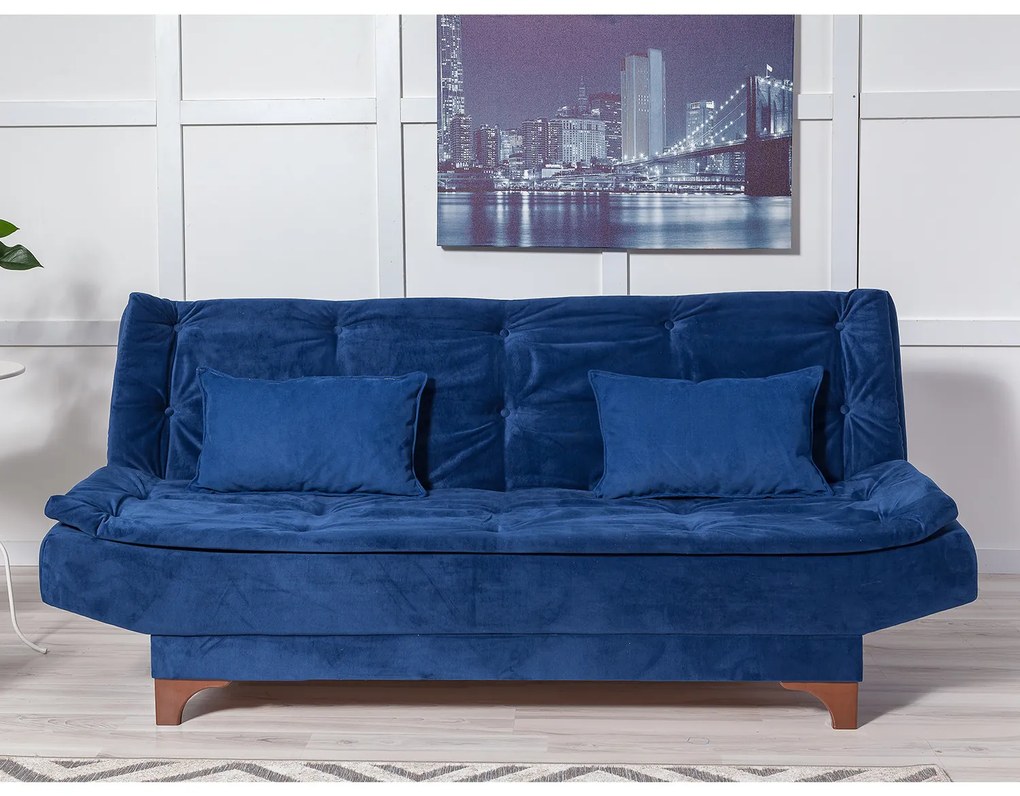 Atelier del Sofa 3-místná pohovka Kelebek - Dark Blue, Tmavá Modrá