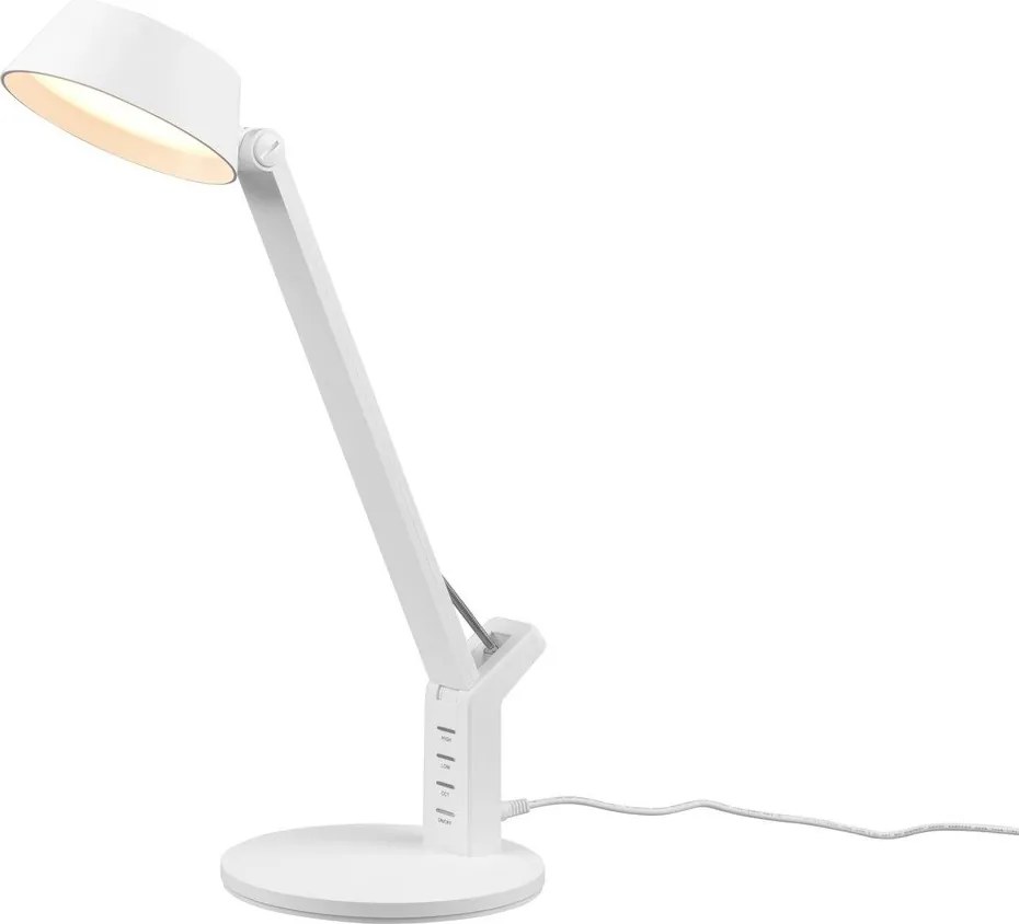 Matně bílá LED stmívatelná stolní lampa (výška 40 cm) Ava – Trio