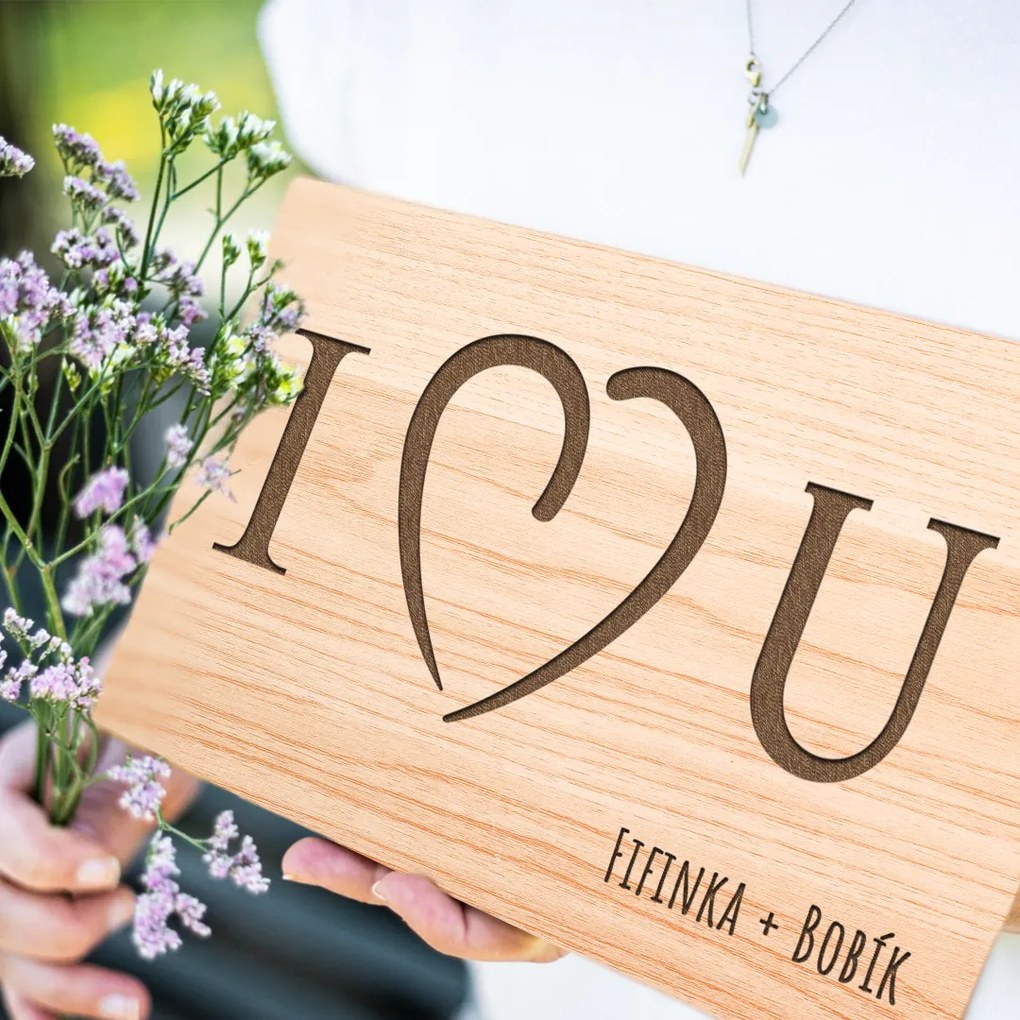 Ahome Ahome CZ Prkénko I love you 35 x 20 x 1,9 cm