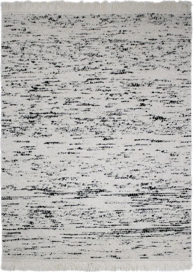 Šedý/slonovinový ručně tkaný vlněný koberec 140x200 cm Ellsa – Flair Rugs