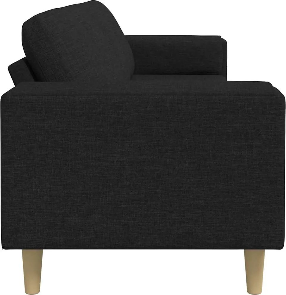 Pohovka do obývacího pokoje Černá 250 x 77 x 76 cm Polyester 3335083