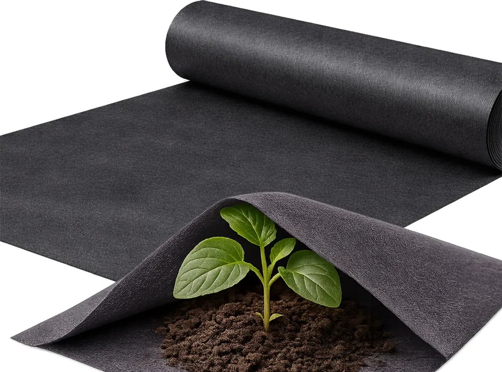 DIVODV Hustá černá agrovlákna 50 g, 1 x 30 m – protiplevelová izolace, mulčovací rohož