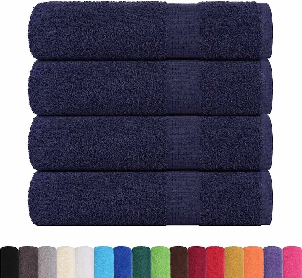 Ručníky do sprchy FROGN 4 ks tmavě modré 70 x 140 cm 360 g/m² 136786