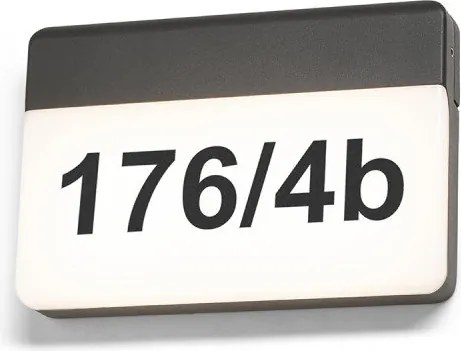 RED R13756 Svítidlo GAVIN nástěnná antracitová mléčný akryl 230V LED 13W IP65 3000K - RED - DESIGN RENDL