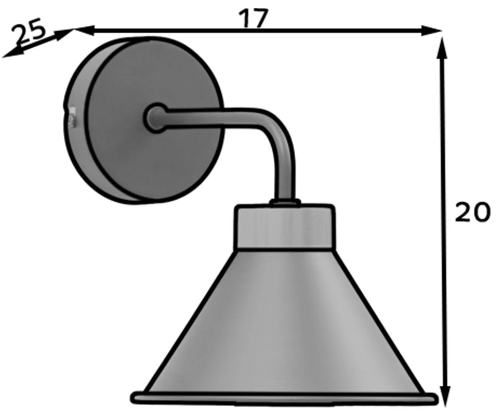 Eltap Moderní nástěnná lampička Detmer, 17x25x20cm