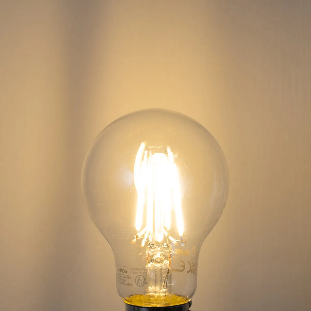Sada 5 stmívatelných LED žárovek E27 A60 čirých 4W 470LM 2700K