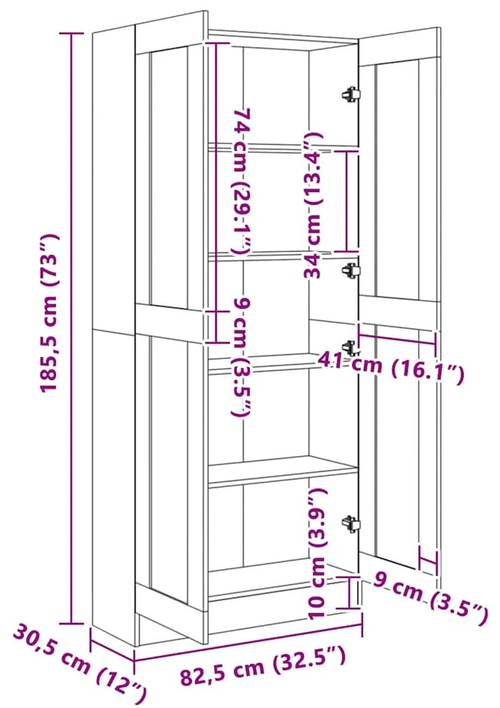 vidaXL Marketos Knihovna bílá vysoký lesk 82,5x30,5x185,5 cm kompozitní dřevo