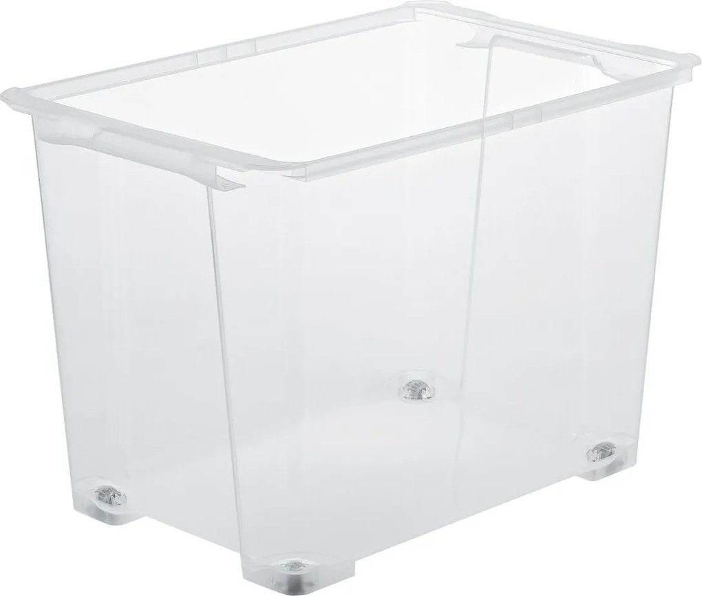 Regalux Úložný box na kolečkách, 58,3 × 39,2 × 41 cm, 65 l, transparentní