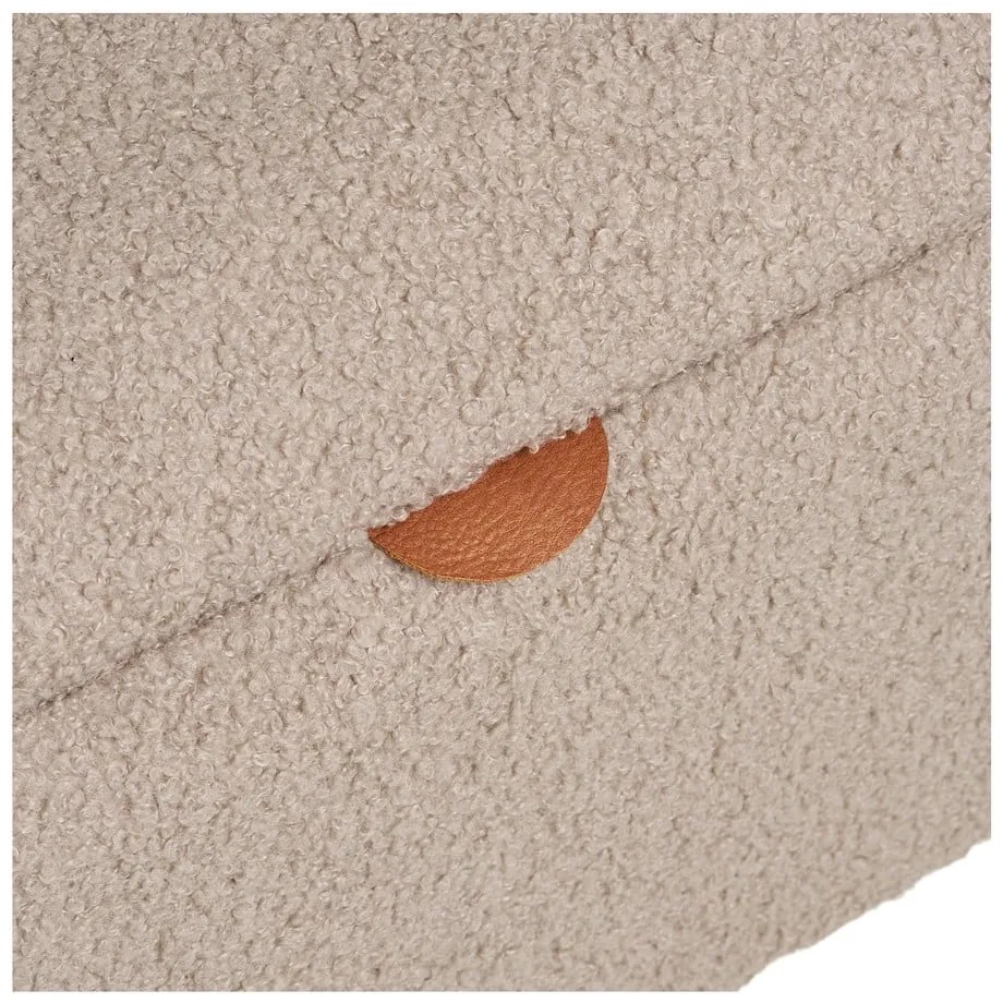 Béžová lavice z textilie bouclé Harlow – House Nordic
