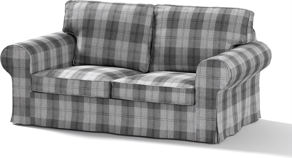 Potah na pohovku IKEA Ektorp 2-místná, rozkládací, STARÝ MODEL barva šedá látka pletený vzor, vzorované