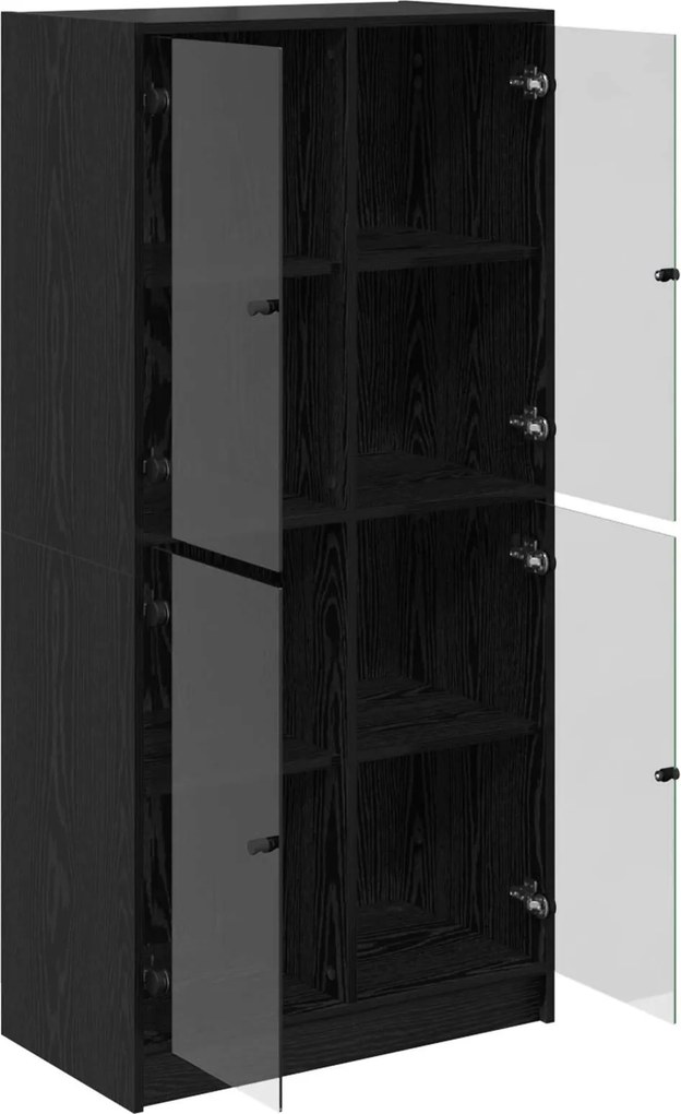 Vysoký bufet Černý dub 68 x 37 x 142 cm Kompozitní dřevo 3402631