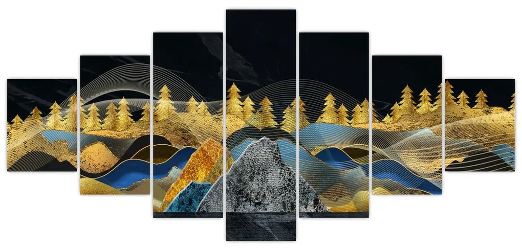 Obraz - Zlaté hory (210x100 cm)