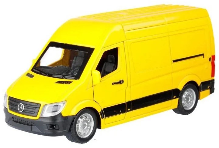 029484 Daffi Kovový model - Mercedes-Benz Sprinter L2H2, 1:32 Žlutá