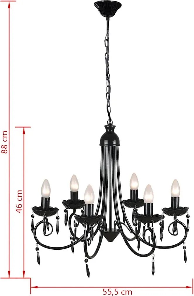Elegantní, křišťálový lustr na šest žárovek 240689
