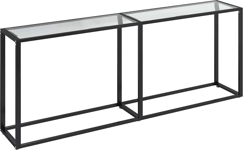 Konzolový stolek průhledný 200 x 35 x 75,5 cm tvrzené sklo 331686