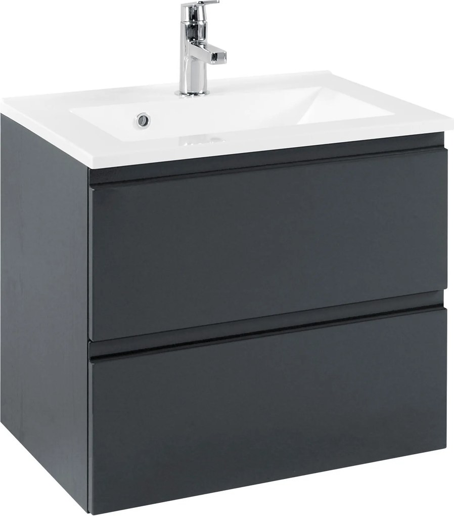 XXXLutz SKŘÍŇKA S UMYVADLEM, barvy grafitu, šedá, 60/56/47 cm Held - Online Only koupelnové skříňky - 000307002412