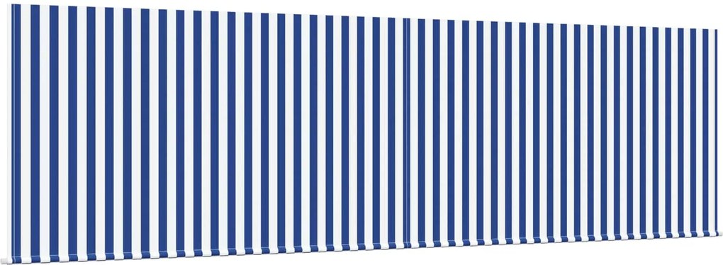 Stahovací markýza Modrá a bílá 400 × 300 cm Polyester a hliník 3330853