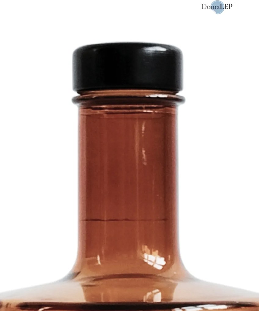 Skleněná láhev na olej 500 ml hnědá s černým uzávěrem VILO