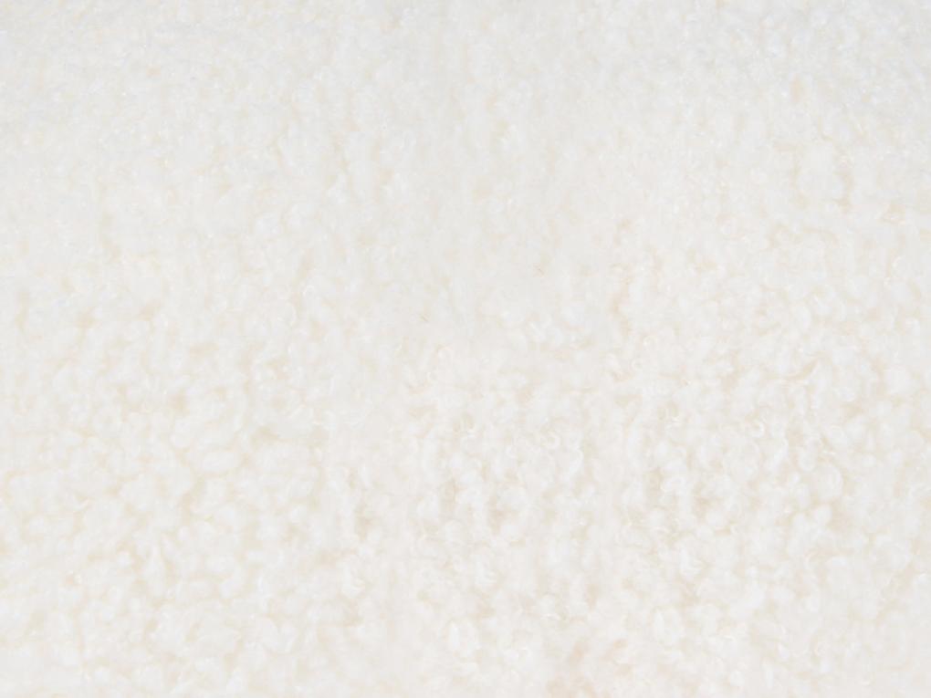 Dekorativní buklé polštář ve tvaru dýně ⌀ 35 cm bílý MUNCHKIN Beliani