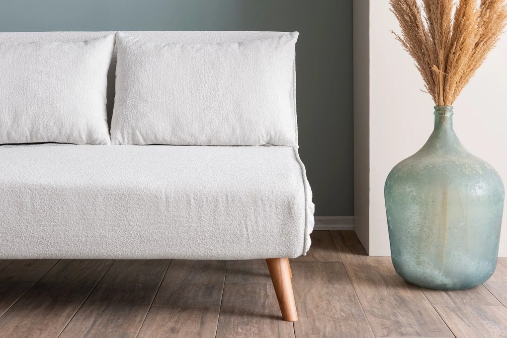 Hanah Home Rozkládací dvoumístná pohovka FOLDE krémová 120 cm